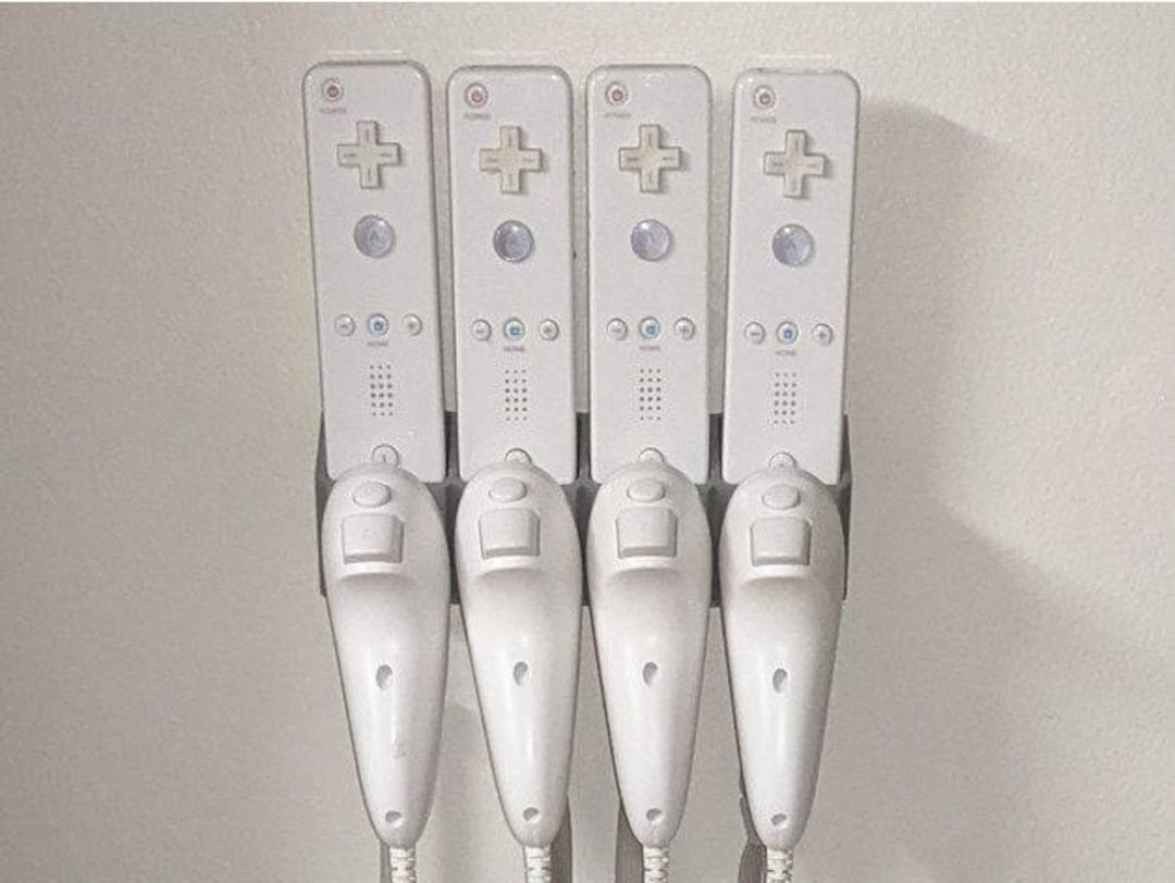 Wiimote Holder | Wii+nunchuck Controller Wall Mount | Double Wii Mote ...