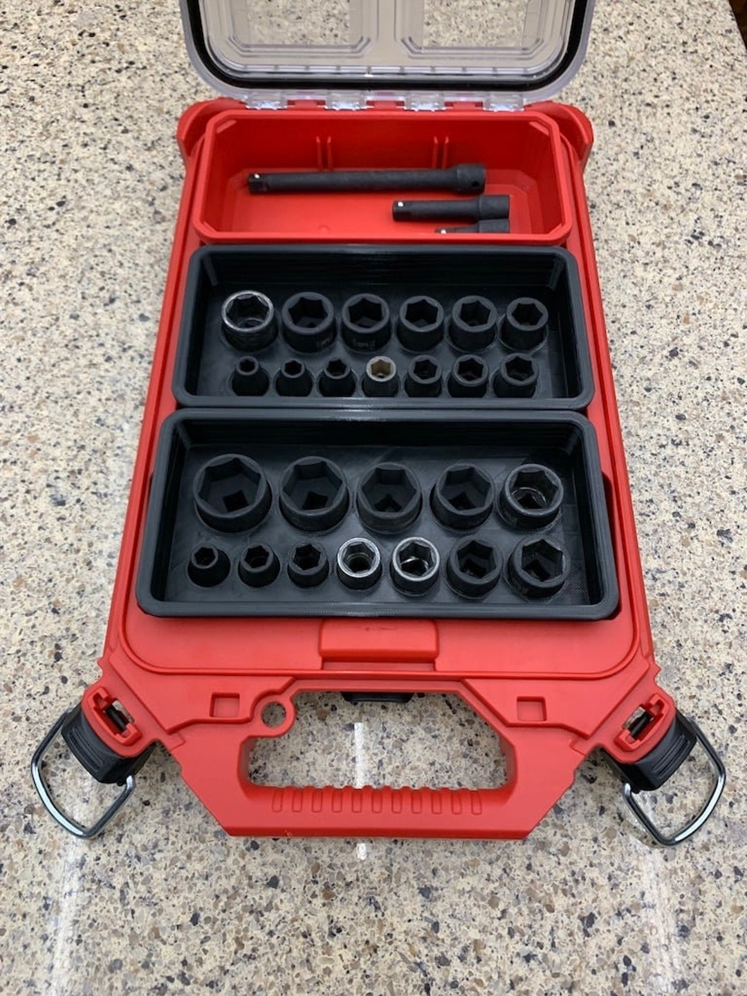 Slim Compact Packout Socket Tray | Milwaukee Packout Metric 3/8 Impact ...