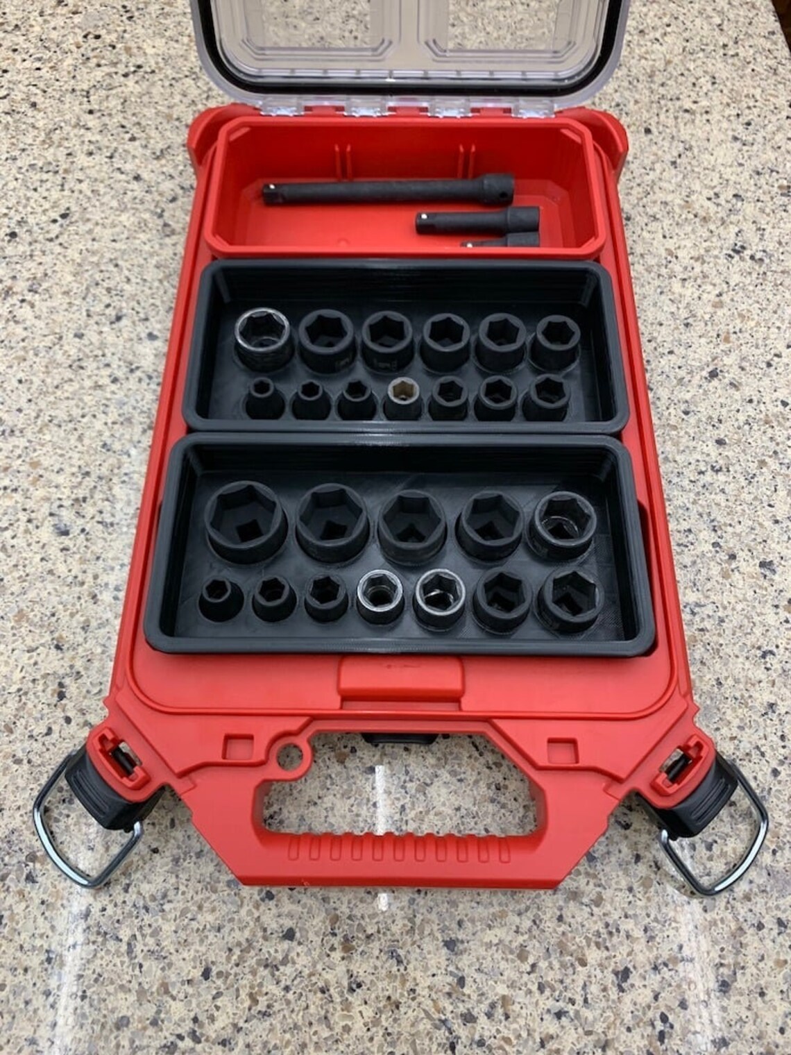 Slim Compact Packout Socket Tray | Milwaukee Packout Metric 3/8 Impact ...