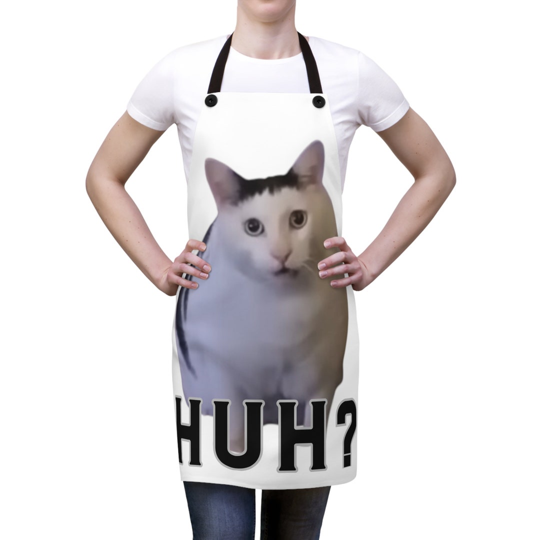 Huh Cat Meme Apron AOP Huh Cat Meme Apron, Cat Apron, Memes From ...