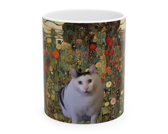 Ceramic Huh Cat Meme Mug 11oz - Etsy