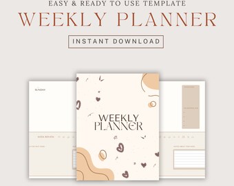 Weekly Planner Digital Download - Etsy