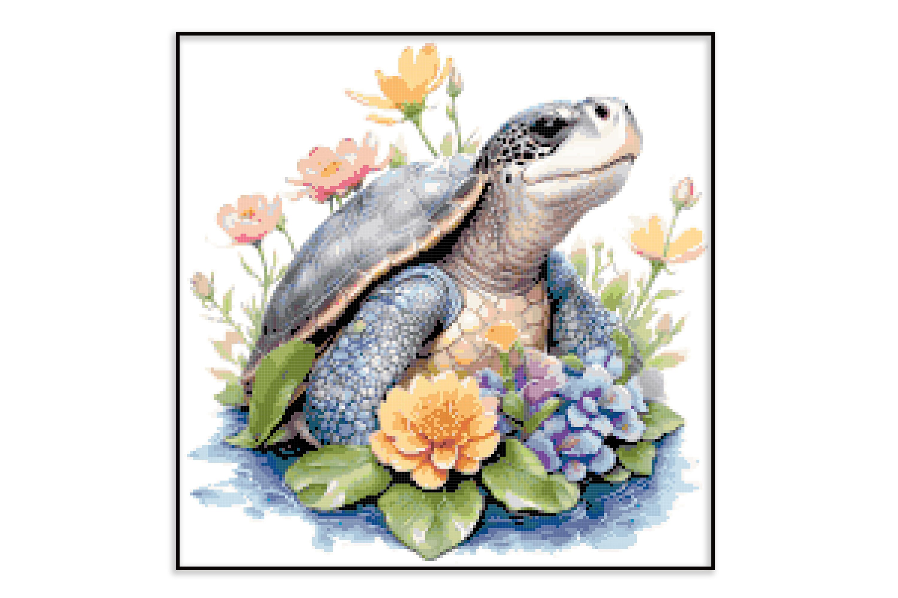 Sea Turtle Cross Stitch Pattern Instant PDF Download - Baby Sea Turtle ...