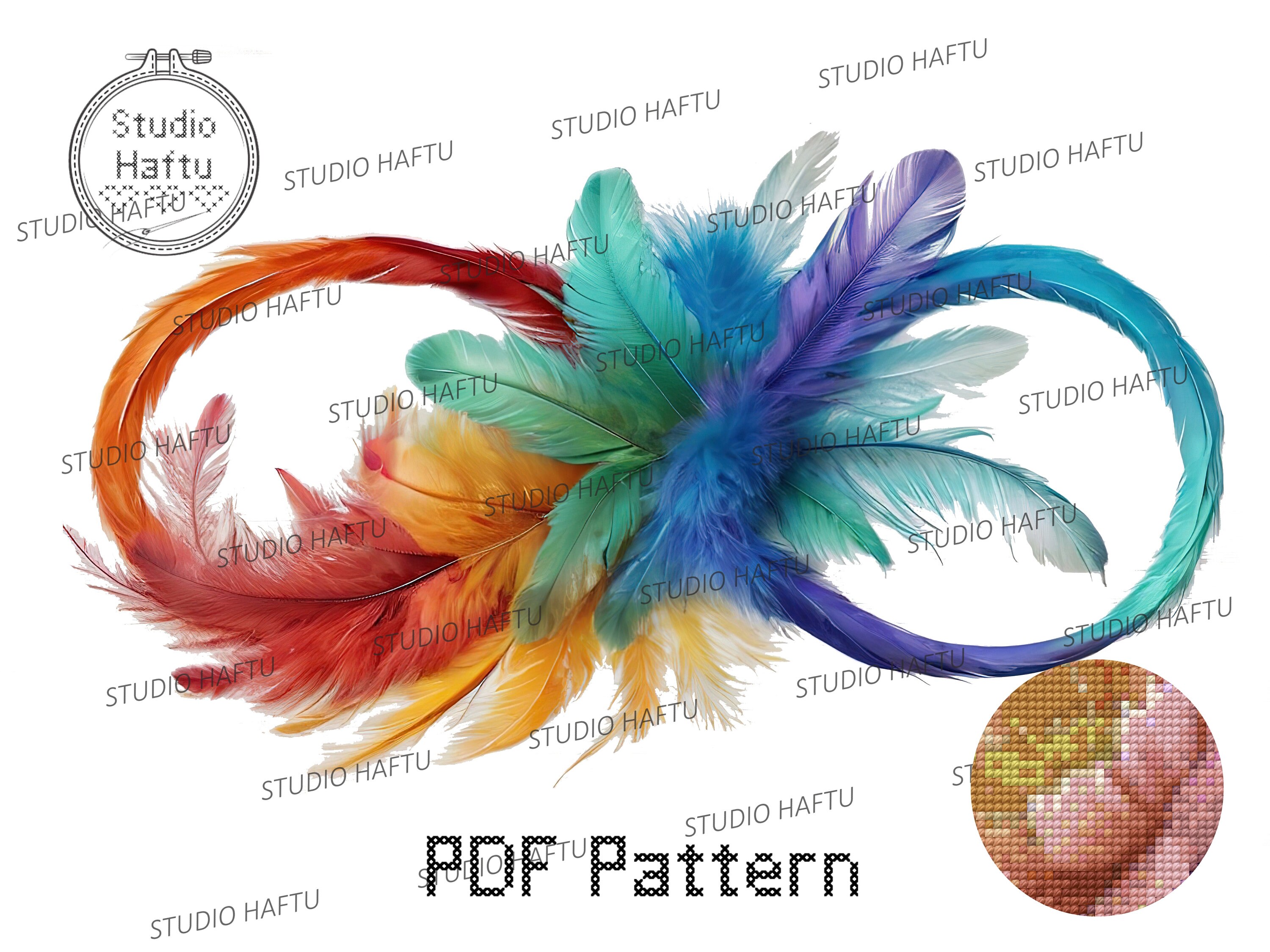 Infinity Feather Cross Stitch Pattern Instant PDF Download- Infinity ...