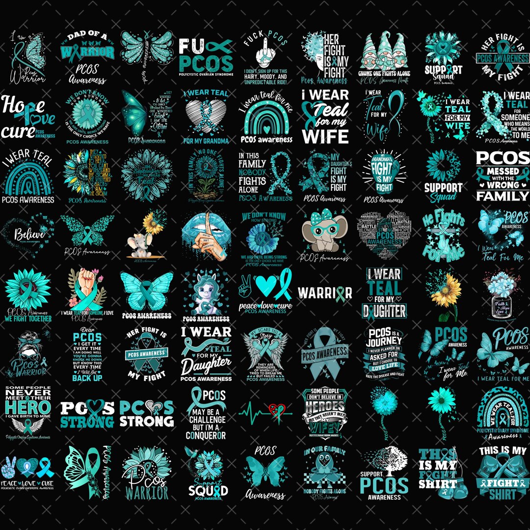 70+ Pcos Awareness Svg Png Bundle, Pcos Survivor Svg, Awareness Ribbon ...