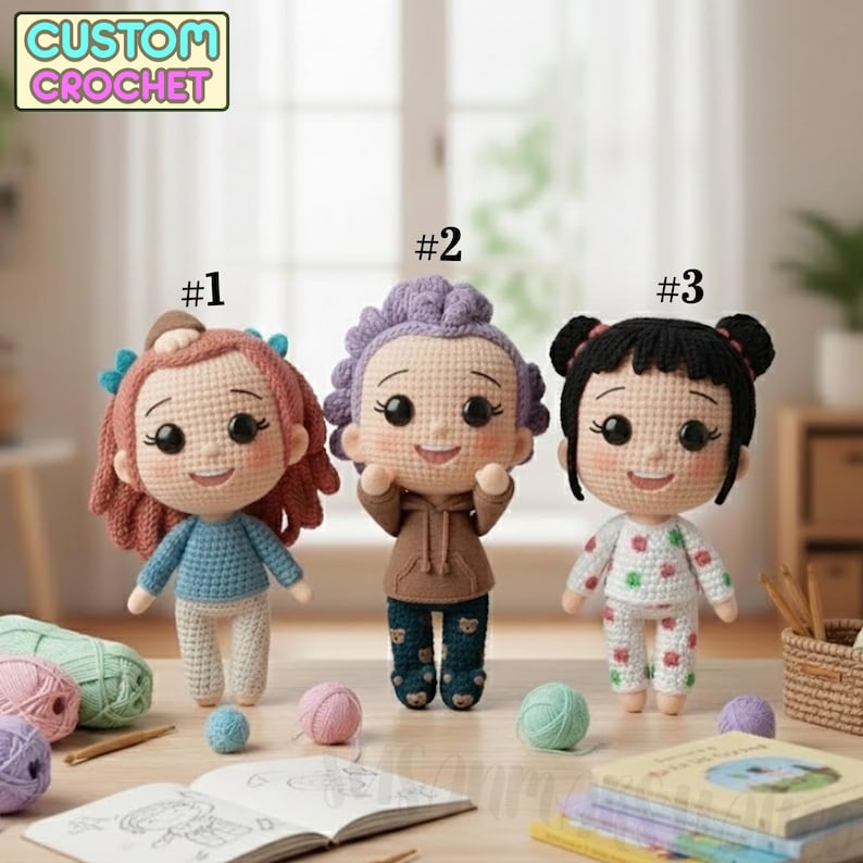 Huntrix Kpop Demon Hunter Girls: Rumi, Mira, and Zoey, Crochet Doll ...