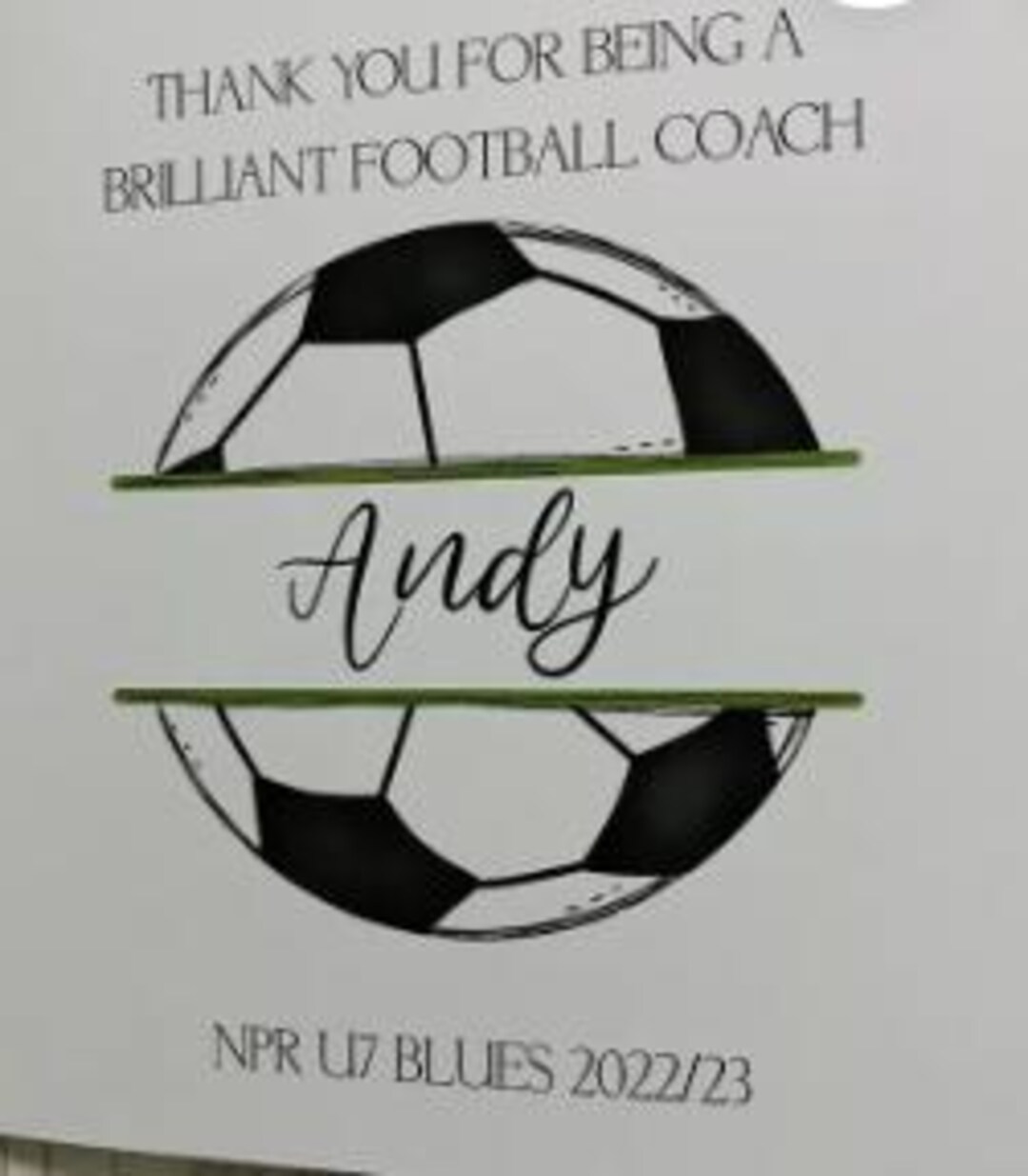 Football Coach Card, Thank You Card, Editable Football Manager Card - Etsy