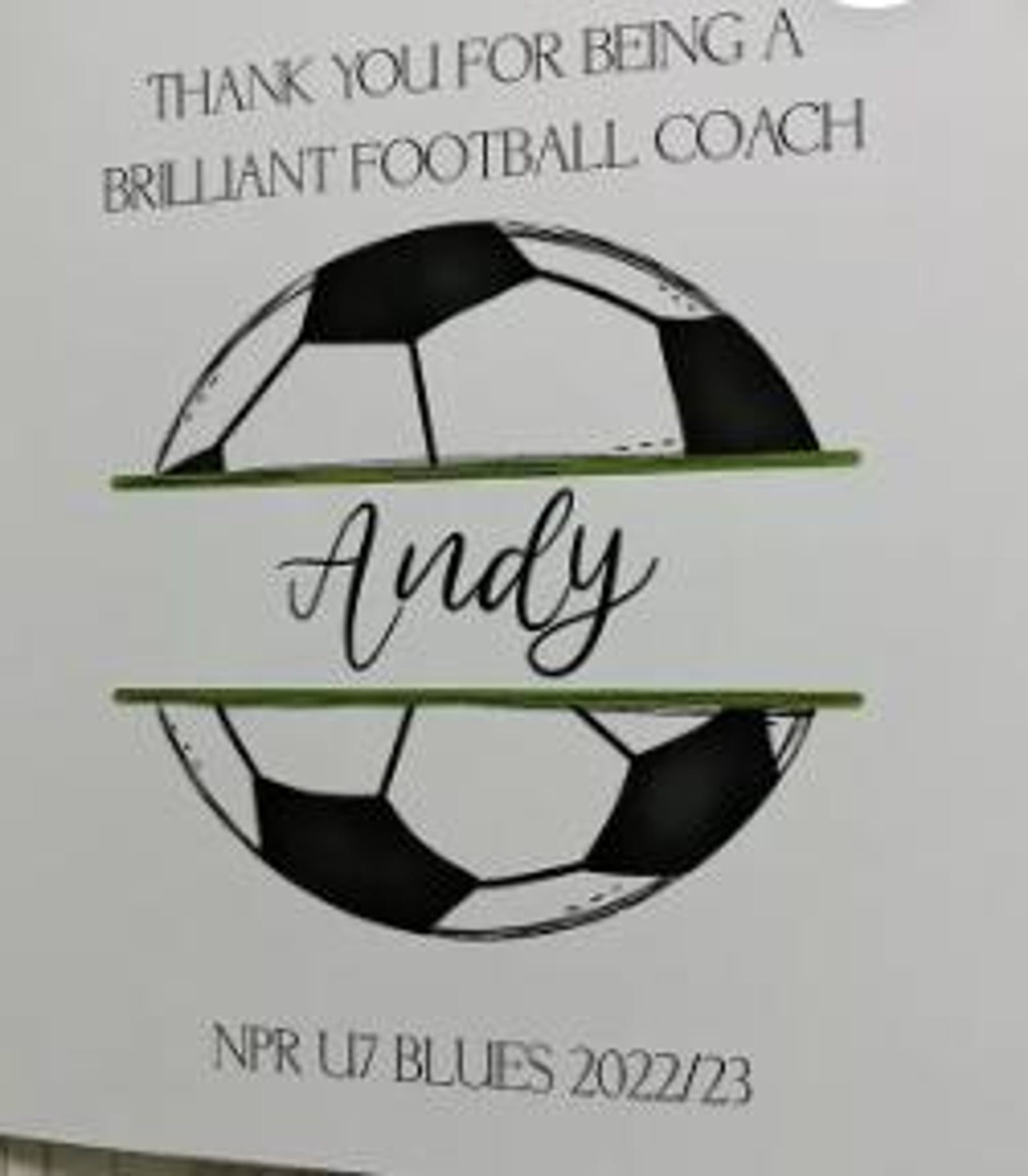 Football Coach Card, Thank You Card, Editable Football Manager Card - Etsy