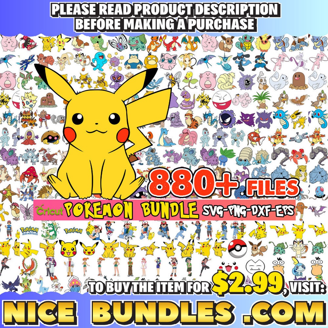 880 Pokemon Layered Bundle Files, Pokemon Bundle, Pokemon Clipart ...