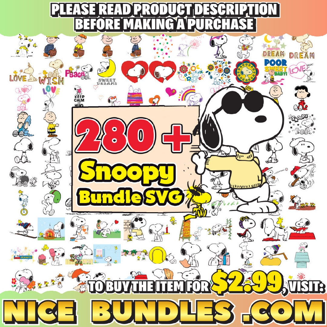 Mega Snoopy Svg, Snoopy Bundle Svg, Charlie Brown Svg, Snoopy Clipart ...