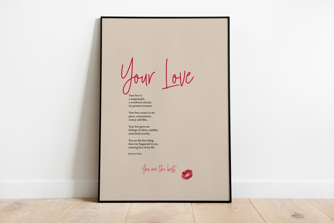 Romantic Poem, Poetry, Inspire & Love Art Wall - Etsy