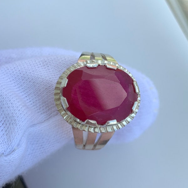 Ruby Men Ring - Etsy