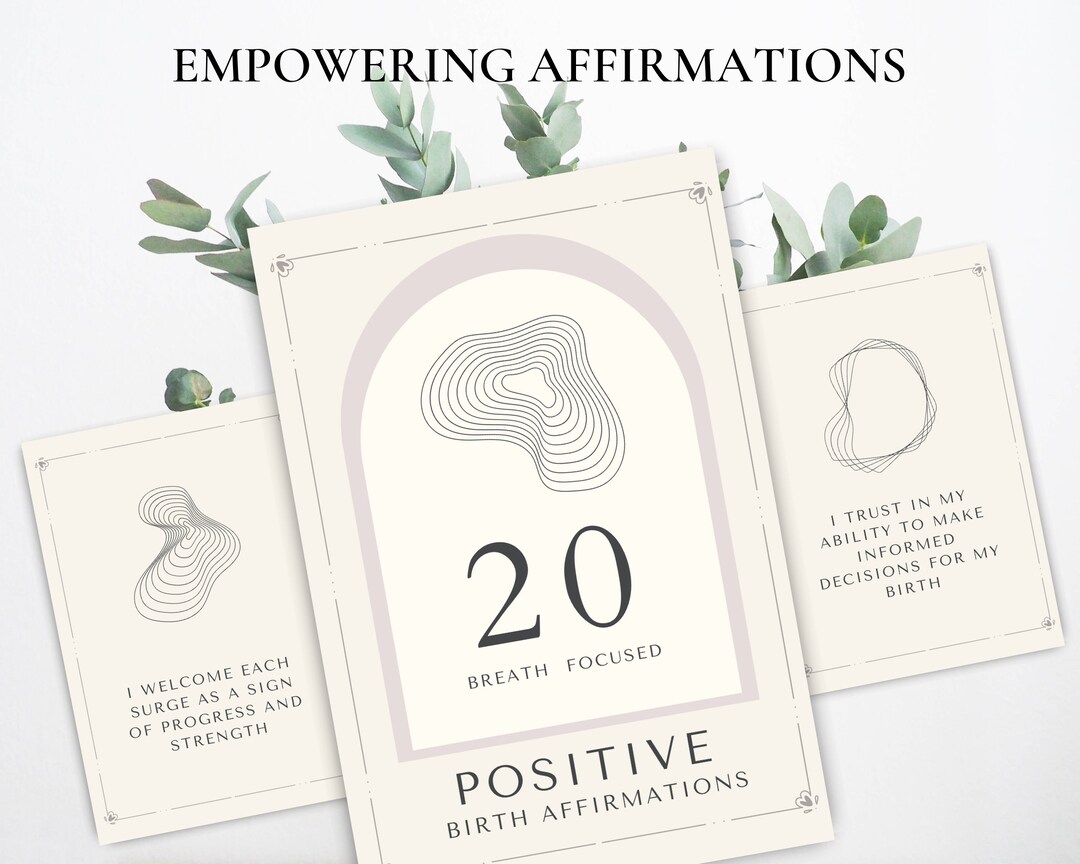 Birth Affirmation Cards 20 Printable Birth Affirmations Digital ...
