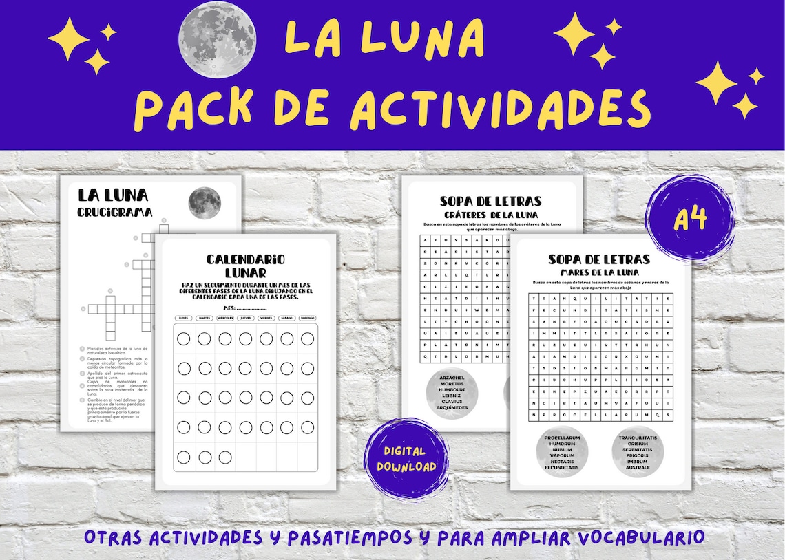 Moon Activity Pack. Printables for Kids. Montessori Activity ...
