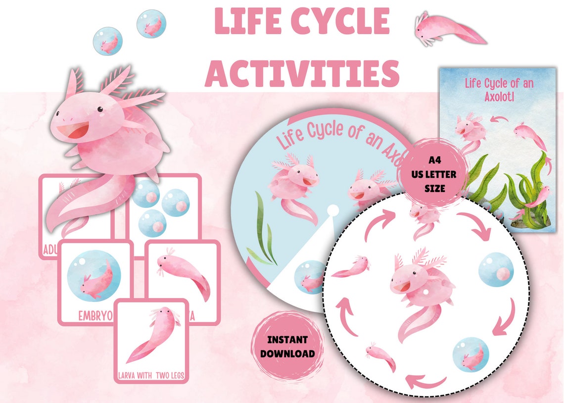 Axolotl Activities Pack. Axolotl Mini Studio. Axolotl Printables ...