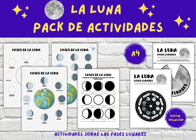 Moon Activity Pack. Printables for Kids. Montessori Activity ...