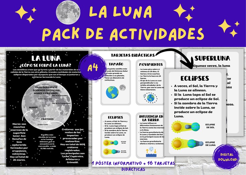 Moon Activity Pack. Printables for Kids. Montessori Activity ...