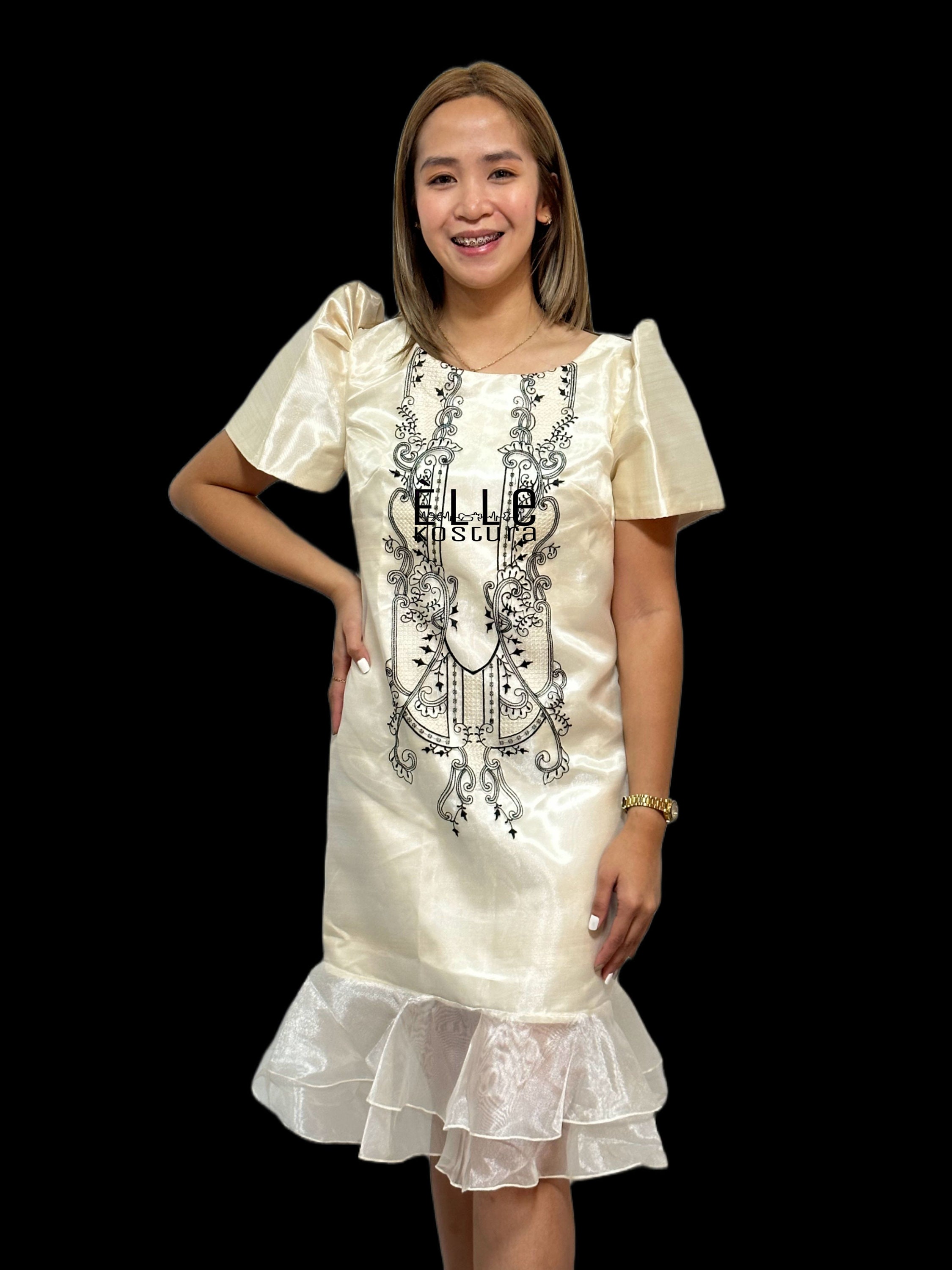 Modern Filipiniana Barong Dress Embroidery - Etsy