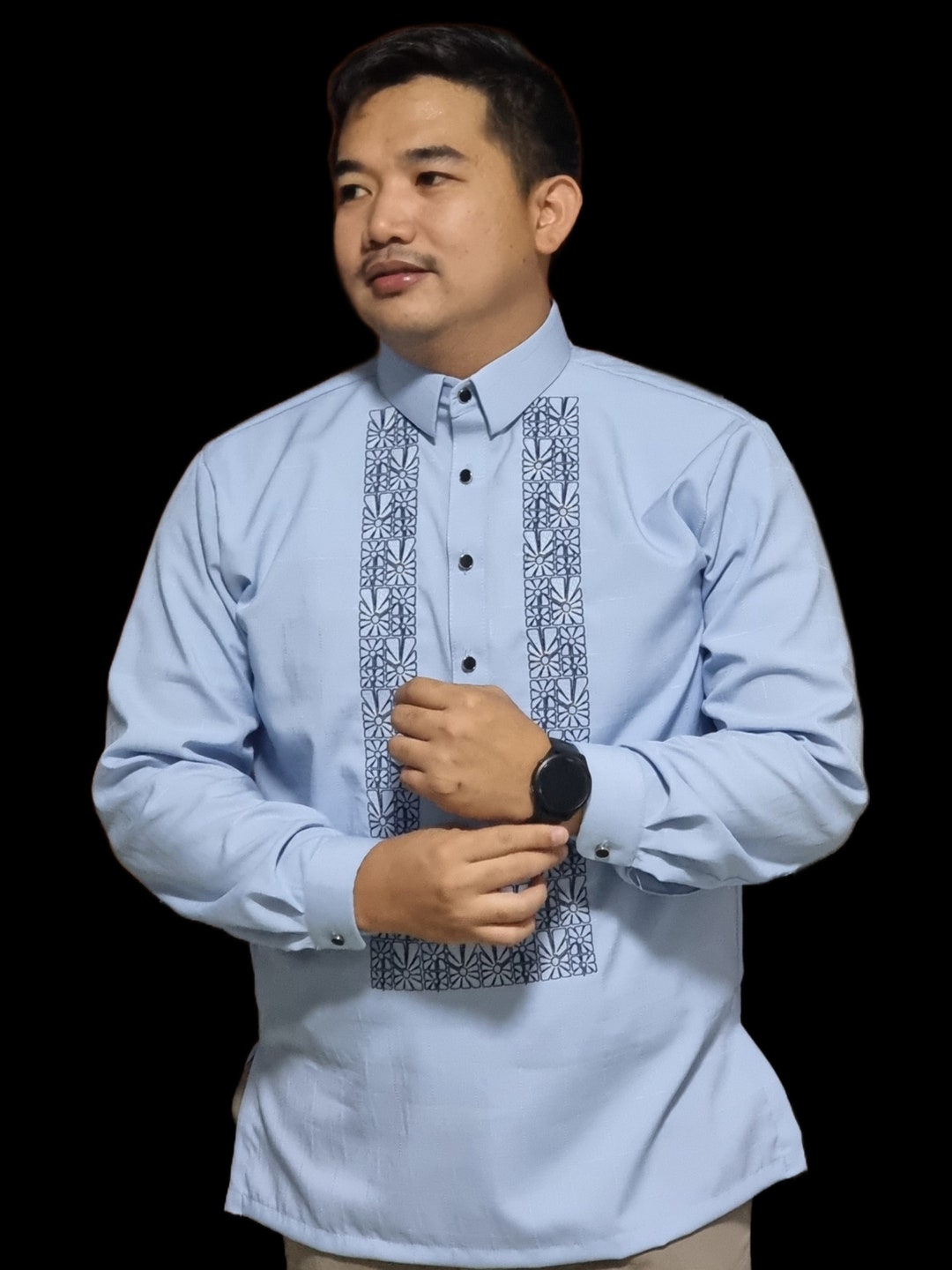 Pre-order Men's Formal Long Sleeve Barong 4 Colors - Etsy