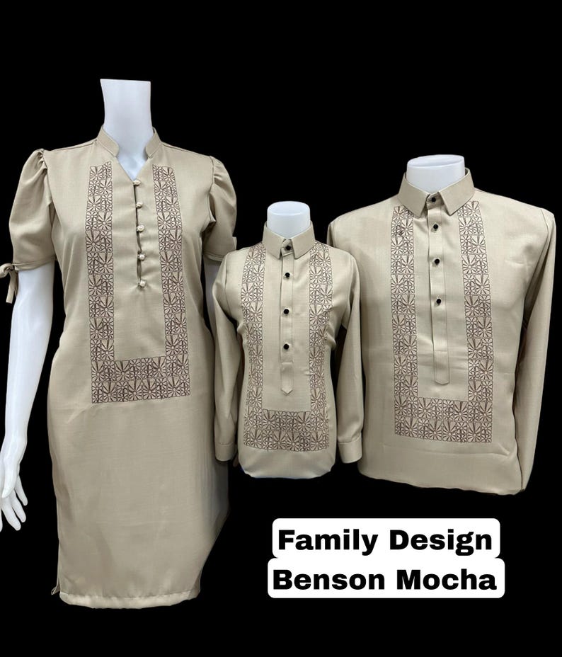 Family Design Barong Embroidery Package Set of 3 - Etsy