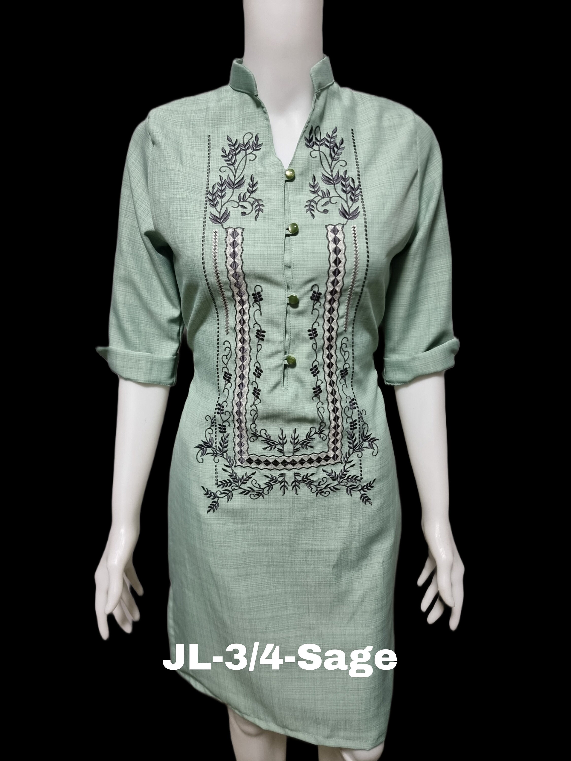 Women's Barong Dress Embroidery 3/4 Sleeve (5 Colors) - Etsy