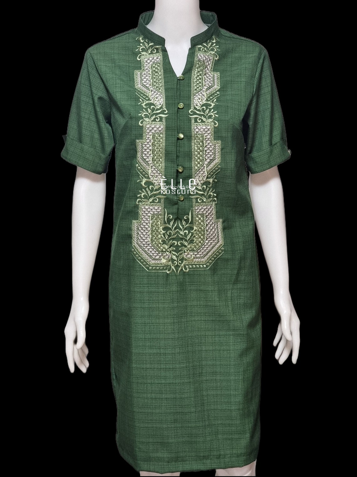 Women's Barong Dress Embroidery Petal Sleeve (7 Colors - Etsy