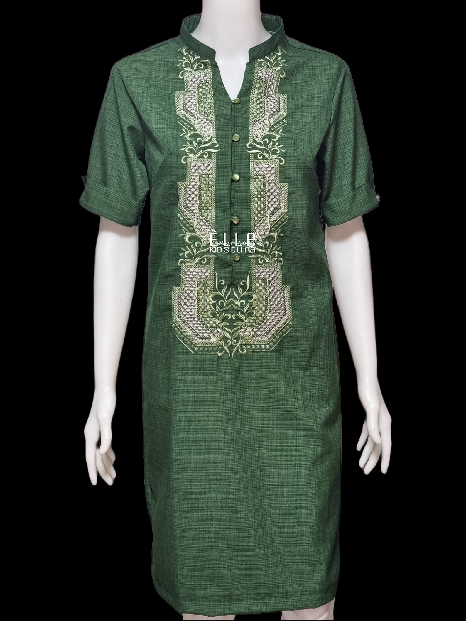 Women's Barong Dress Embroidery Petal Sleeve (7 Colors - Etsy