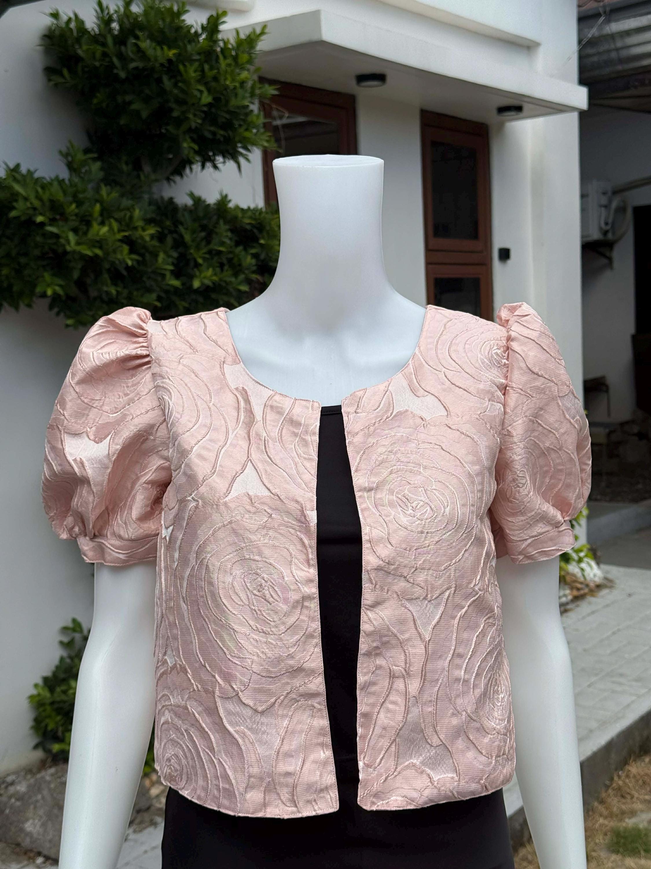 Elegant Brocade Bolero Filipiniana Top Blouse - Etsy