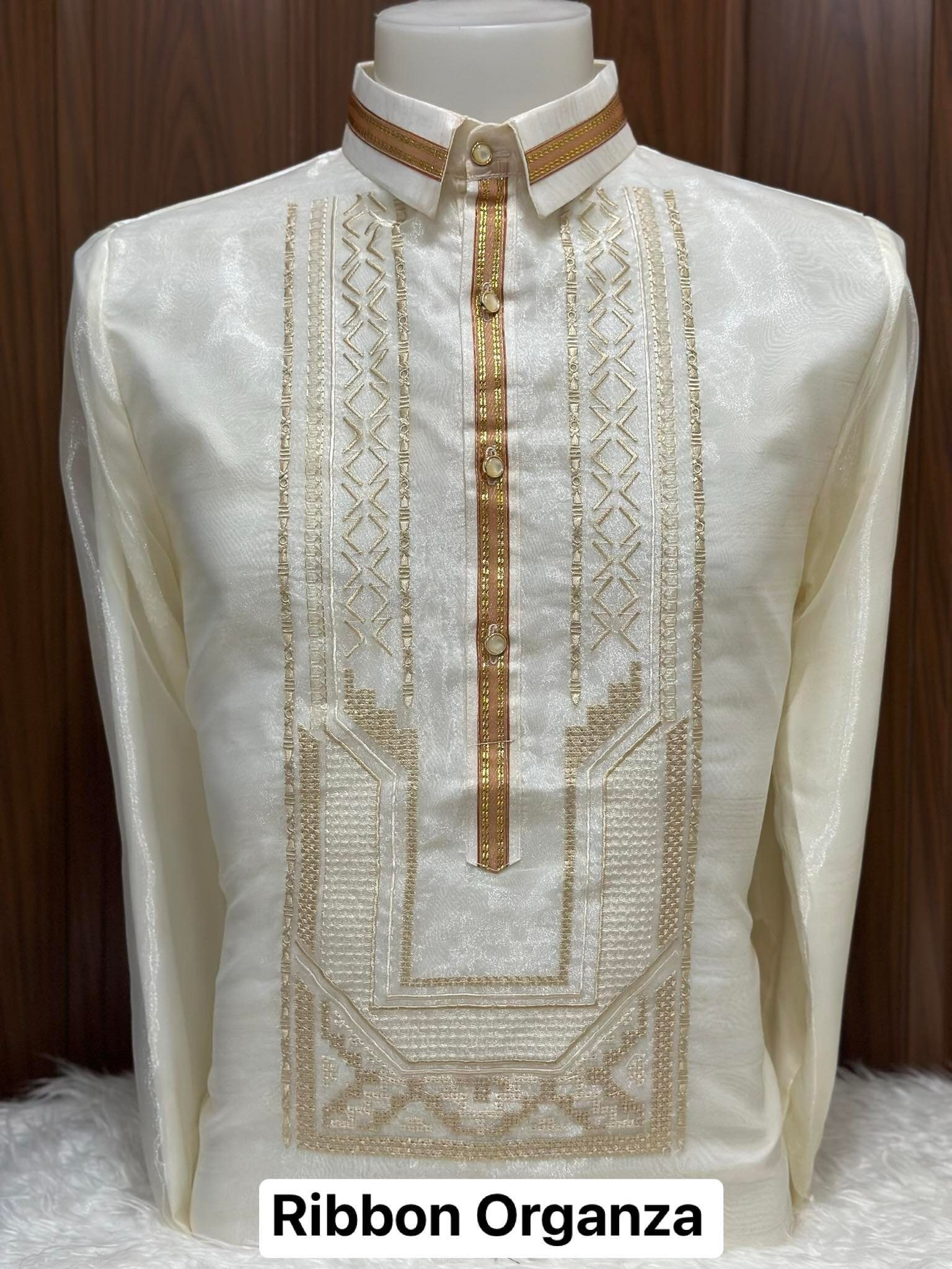 Ribbon Design Men's Modern Barong Tagalog - Etsy