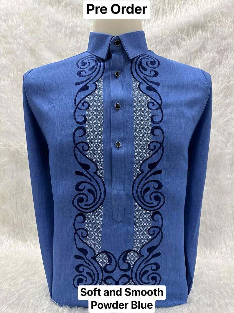 Pre-order Men's Formal Long Sleeve Barong 4 Colors - Etsy