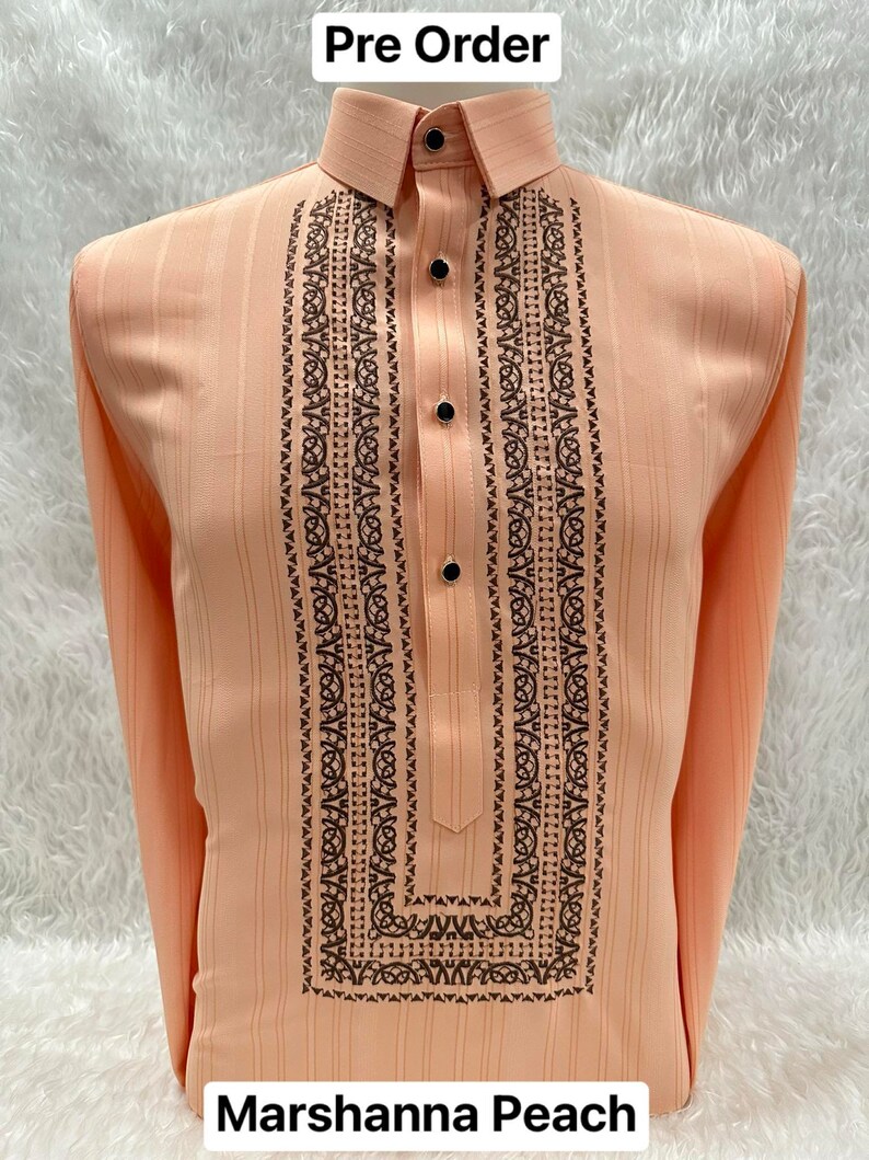 Pre-order Men's Formal Long Sleeve Barong - Etsy