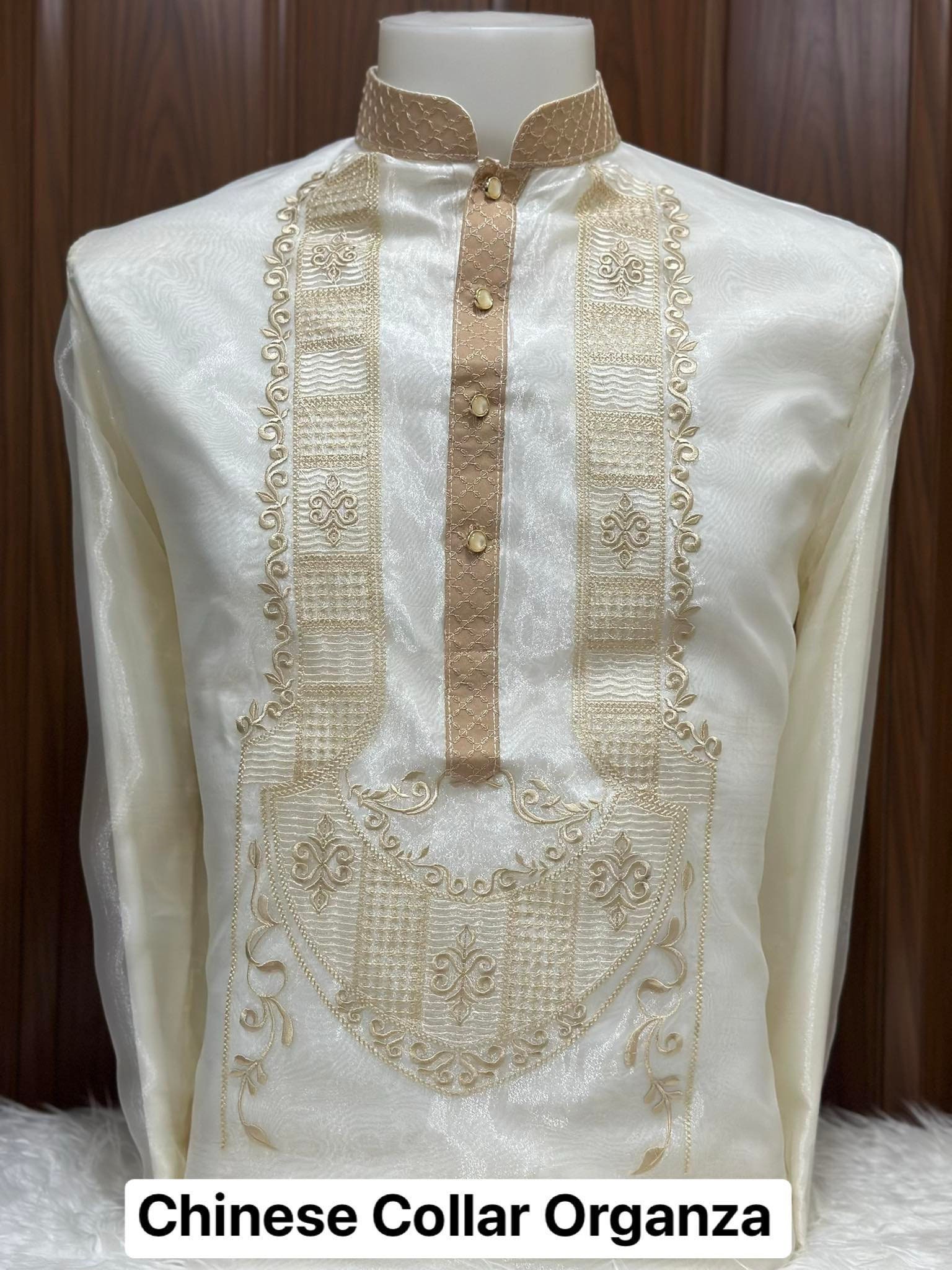 Chinese Collar Men's Modern Barong Tagalog - Etsy