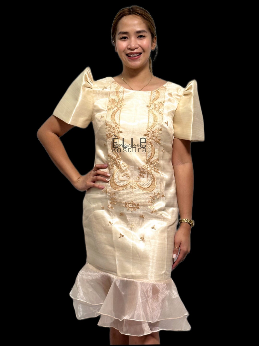 Modern Filipiniana Barong Dress Embroidery - Etsy