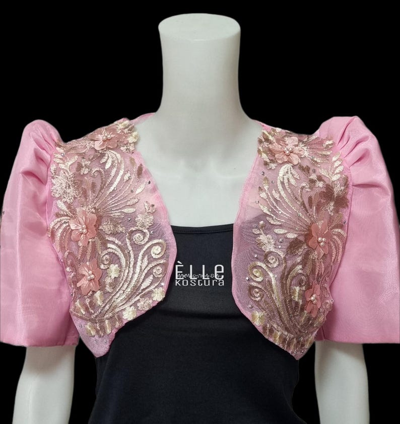 Filipiniana Lace Bolero Top: Modern Butterfly Sleeve Blouse - Etsy