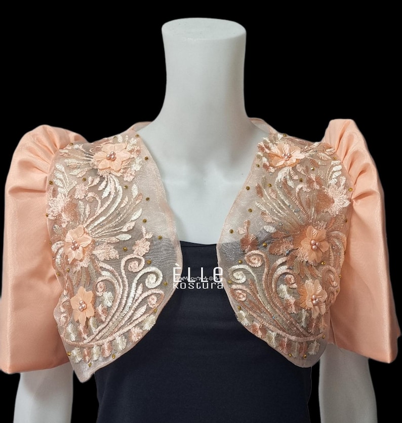 Filipiniana Lace Bolero Top: Modern Butterfly Sleeve Blouse - Etsy