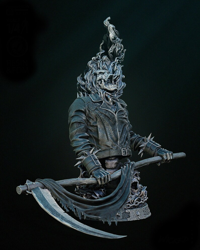 Ghost Rider Stl Sculpture, 3D Digital File, File for 3D Printers ...