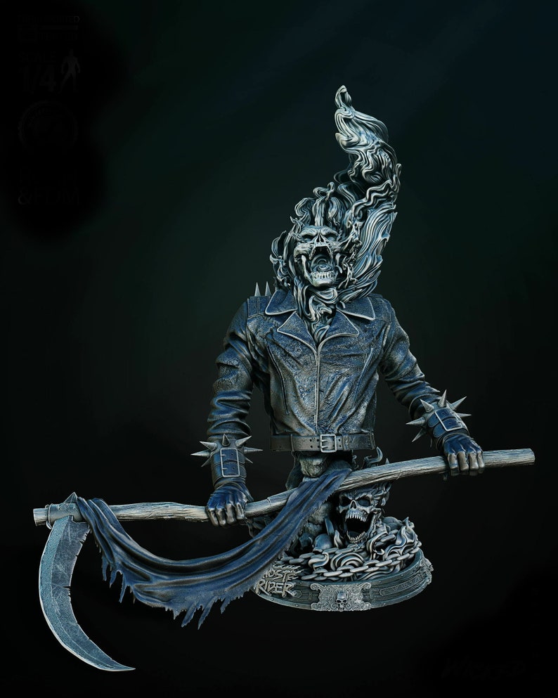 Ghost Rider Stl Sculpture, 3D Digital File, File for 3D Printers ...