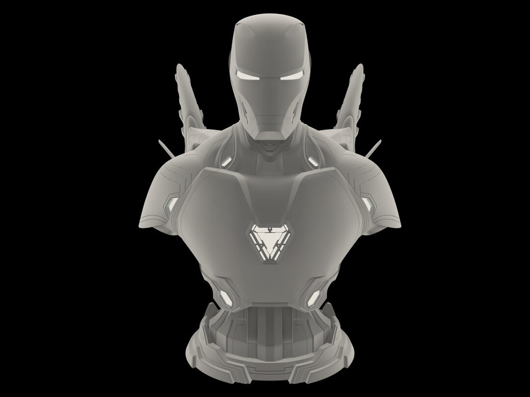 Iron Man Bust Stl Sculpture, 3D Digital File, File for 3D Printers ...