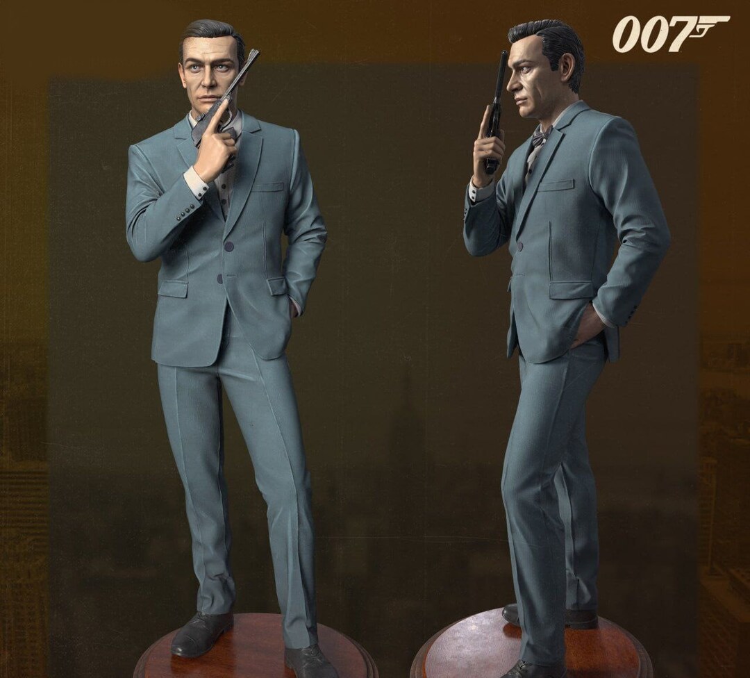 Agent 007 Stl Sculpture, 3D Digital File, File for 3D Printers ...