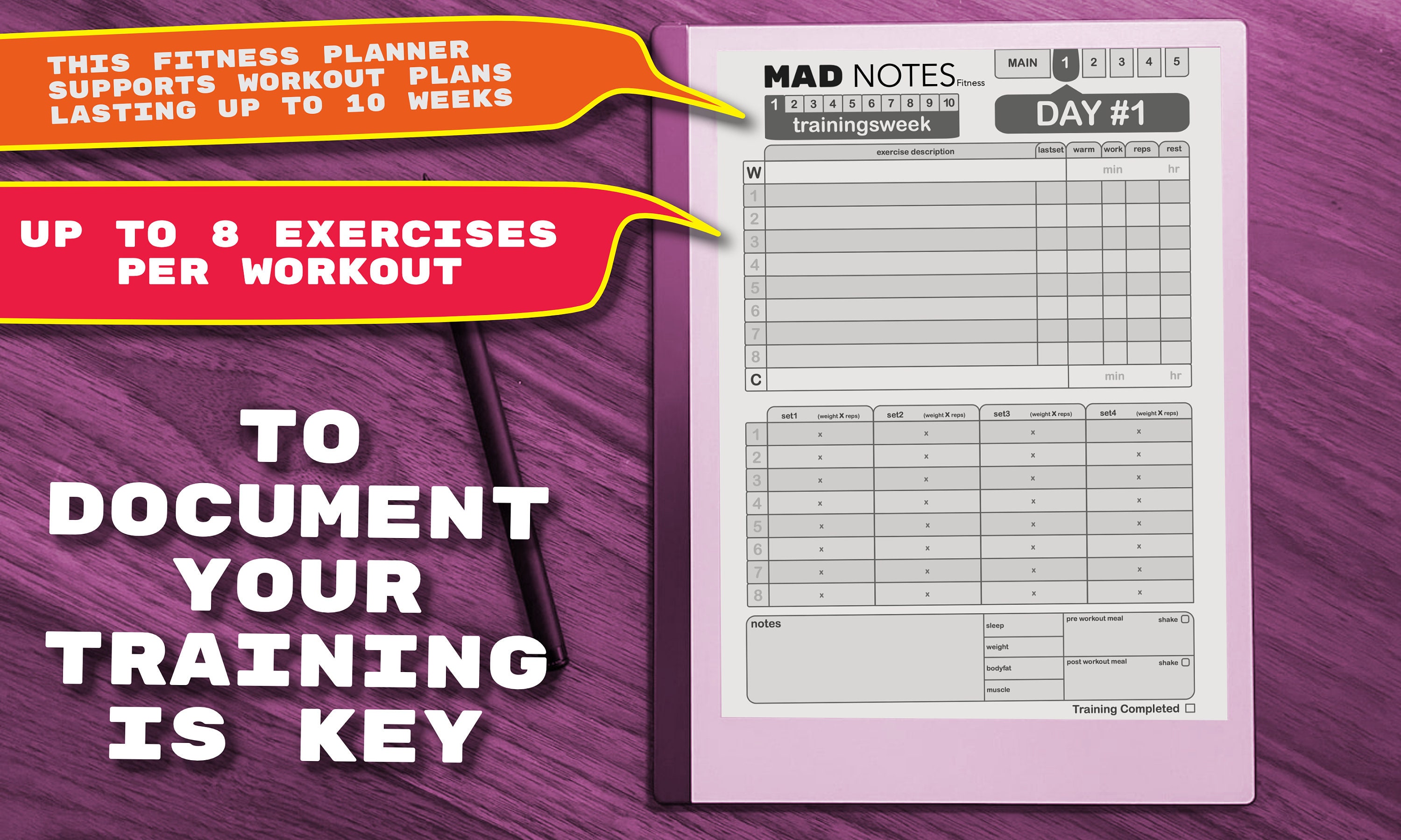 Mad Notes - Monthly Advanced Notes Template for Remarkable Tablets - Etsy