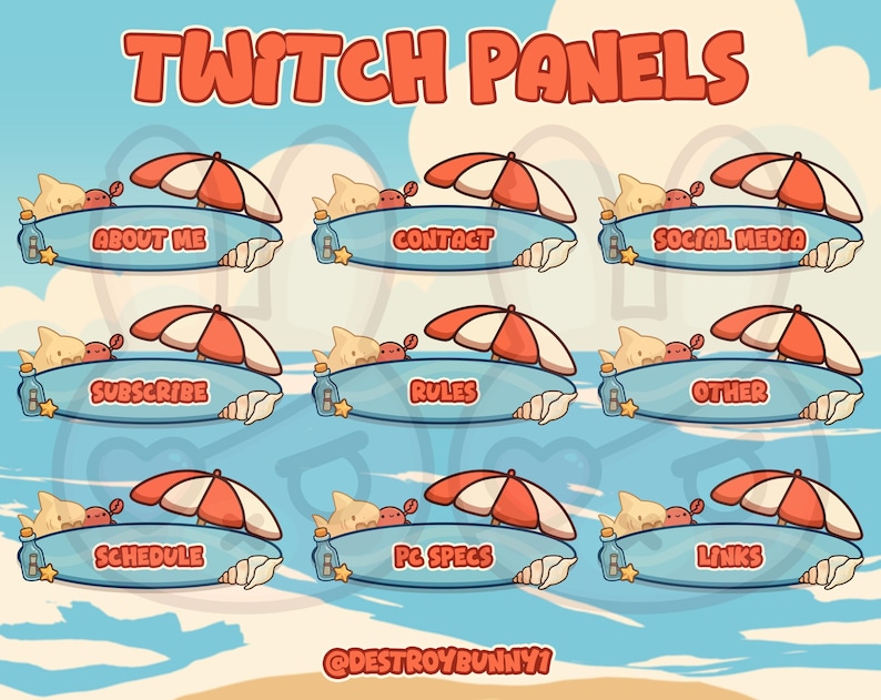 Animated 4K Ocean Stream Package | Kawaii Twitch Vtuber Overlay | OBS ...