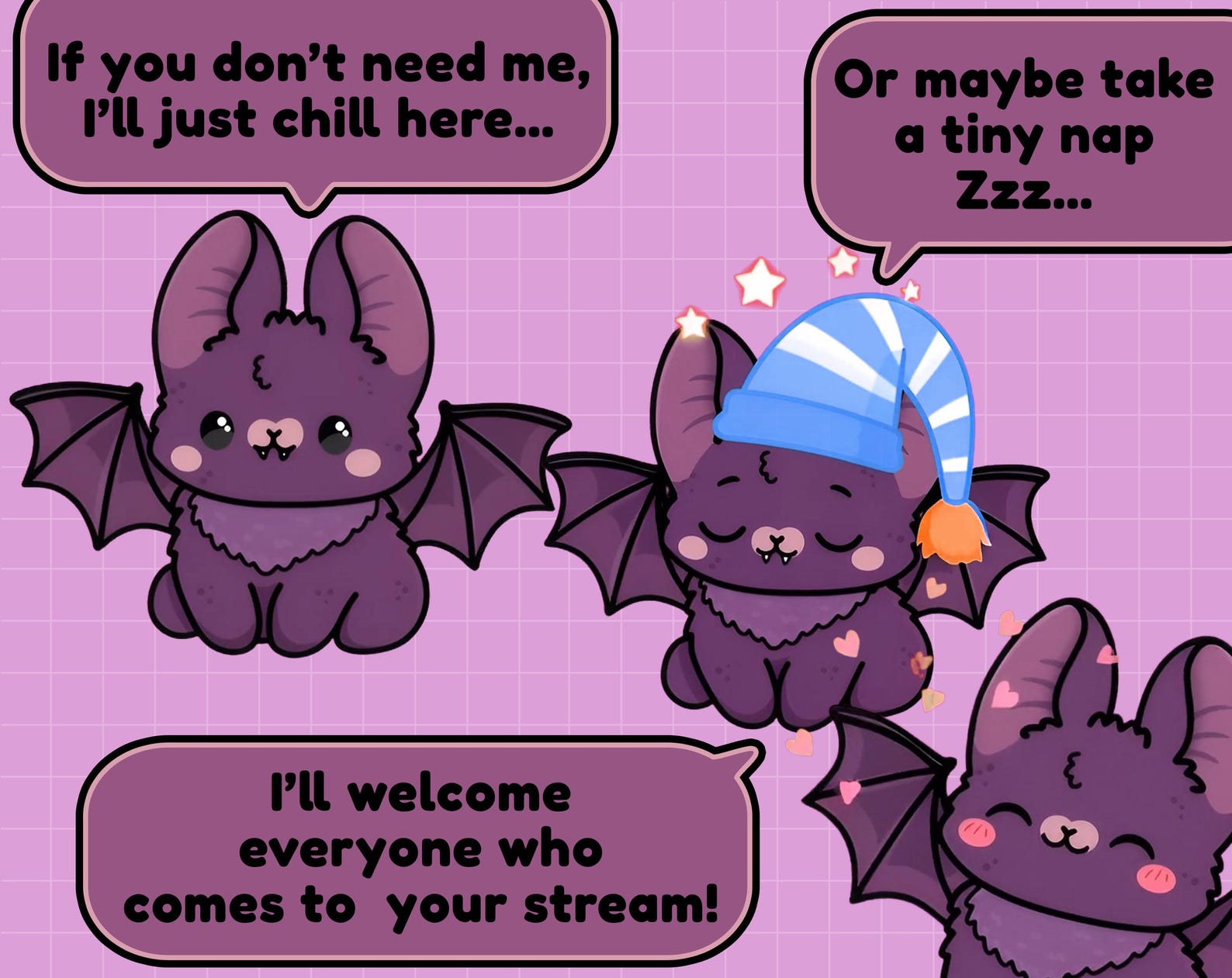 Battsie Bat Stream Pet Widget | Animated Kawaii Mascot for Twitch ...