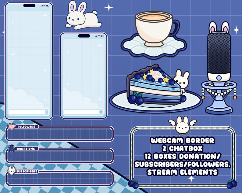 4K Animated Cozy Desk With Bunny Overlay & Dreamy Room for Vtuber ...