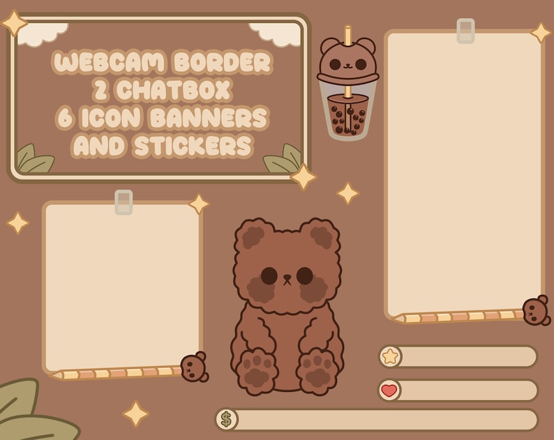 4K Cute Warm & Cozy Desk - Overlays, Animated Scenes, Buttons for ...