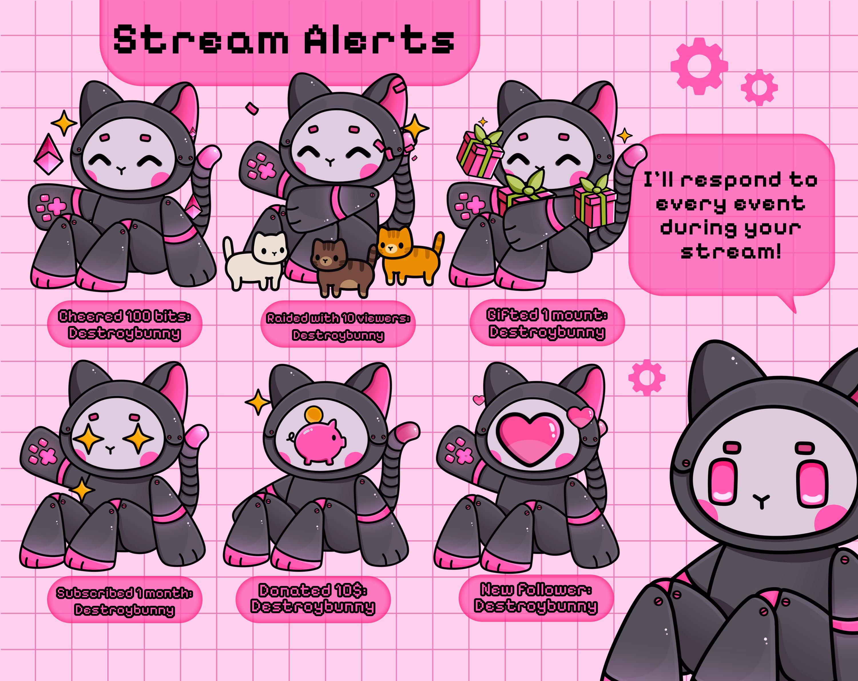 Interactive Twitch Pet Widget: Nekobit Mimi Creatures Mecha ...