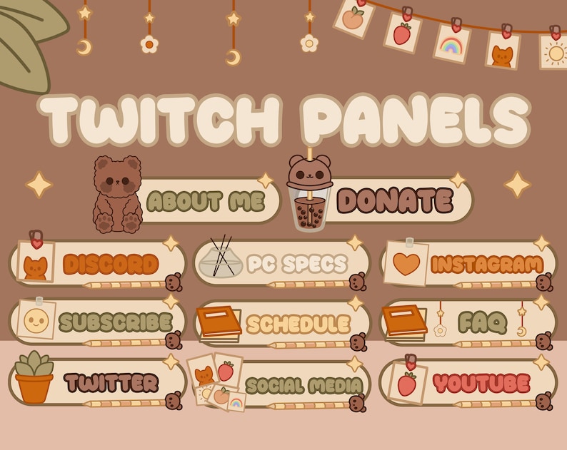 4K Cute Warm & Cozy Desk - Overlays, Animated Scenes, Buttons for ...