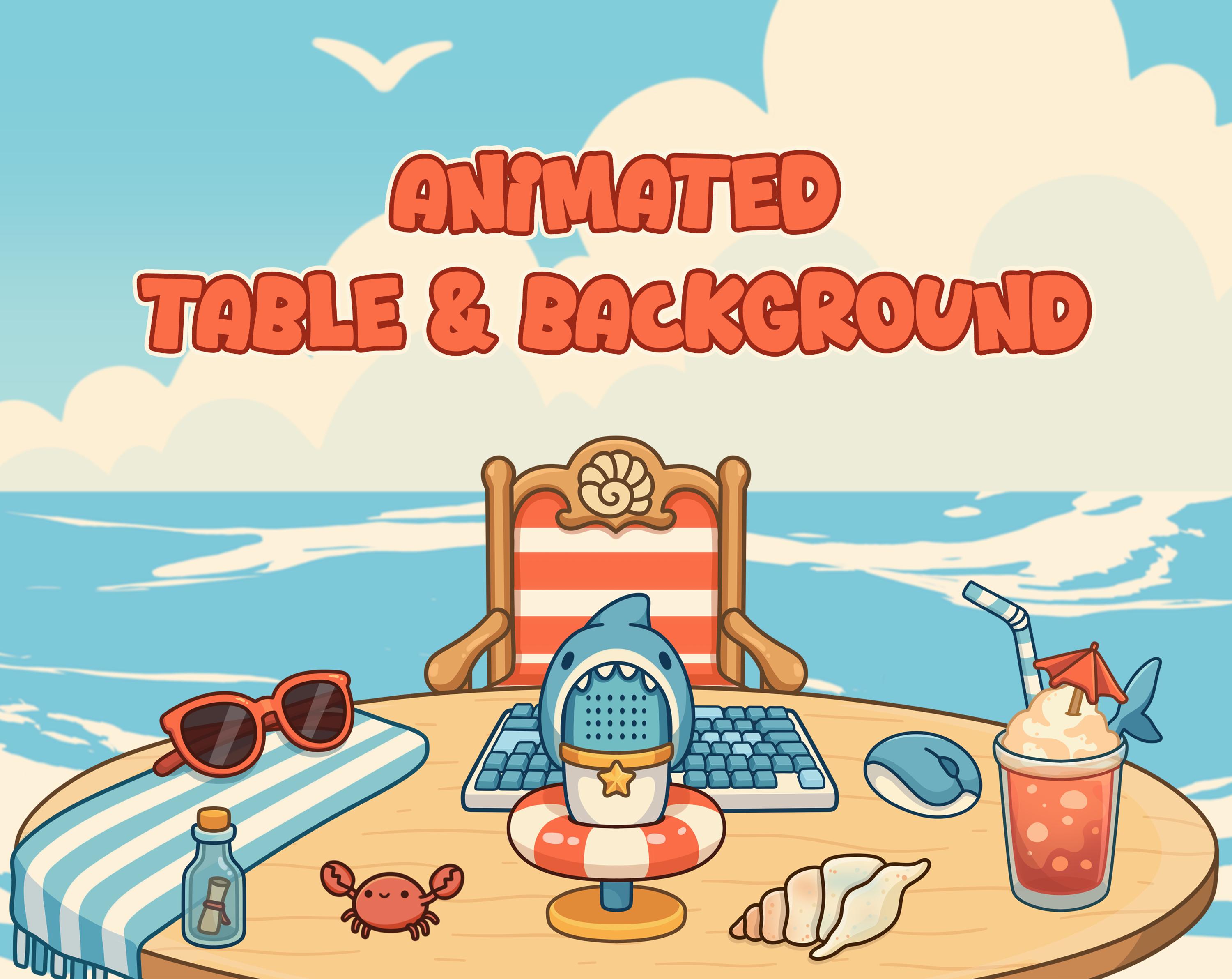 Animated Kawaii Ocean Vtuber Background: 4K Underwater Room Stream ...