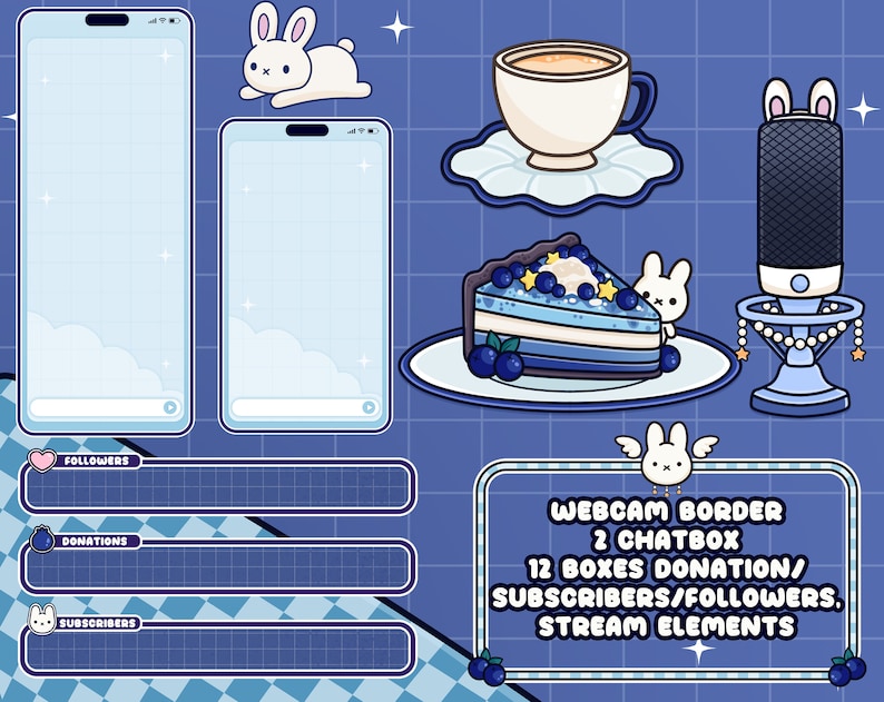 4K Animated Cozy Desk With Bunny Overlay. Stream Bundle. - Etsy