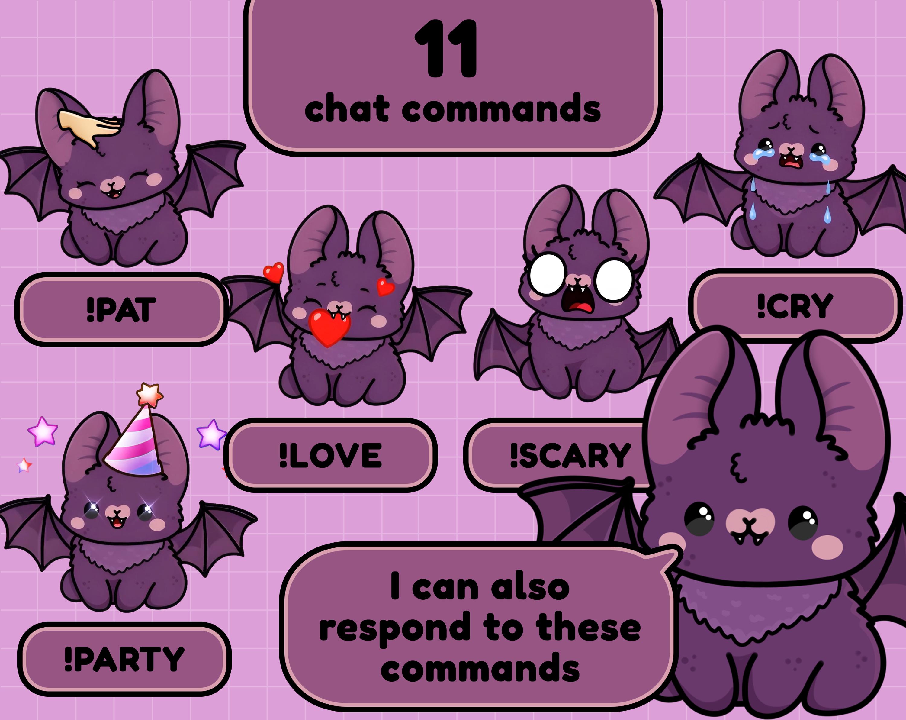 Battsie Bat Stream Pet Widget | Animated Kawaii Mascot for Twitch ...