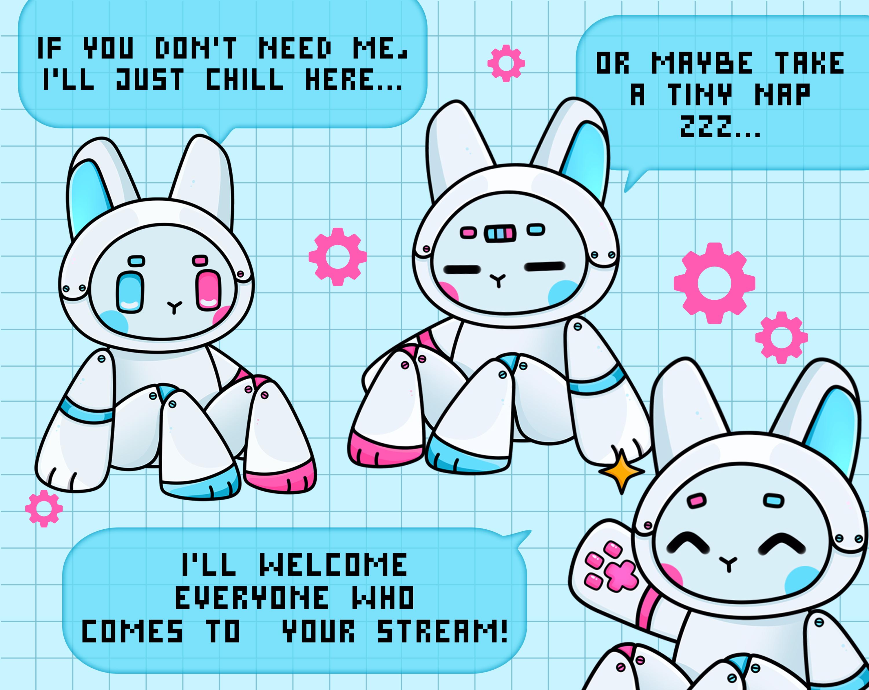 Novabun Twitch Pet Widget: Mimi Creatures Mecha Stream Mascot (digital ...